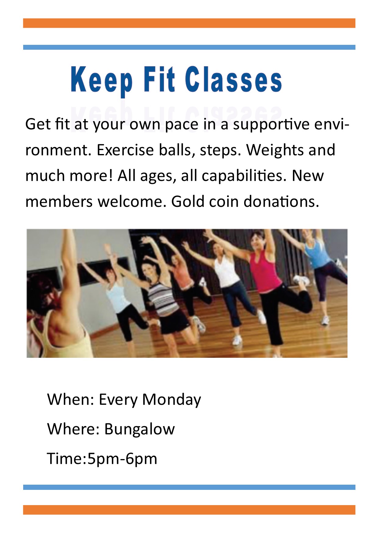 Keep Fit Classes – St Helens Neighbourhood House Keep Fit Classes – St Helens Neighbourhood House